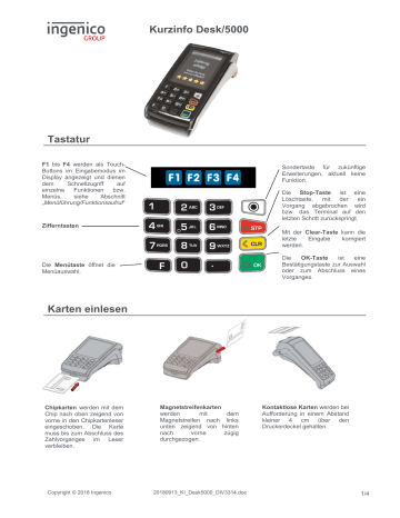 Ingenico Desk 5000 Kurzinfo | Manualzz
