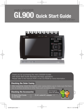 GRAPHTEC GL900 Quick Start Manual | Manualzz