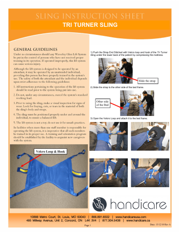 Handicare TRI TURNER Instruction Sheet | Manualzz