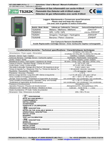 Tecnocontrol TS282K Series, TS282KI, TS282KM User Manual | Manualzz