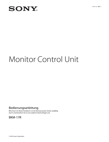 Sony BKM-17R Bedienungsanleitung | Manualzz