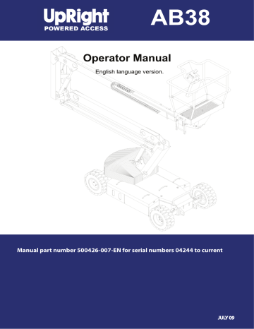 Upright AB38 Operator's Manual | Manualzz