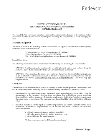 ENDEVCO 7264C Instruction Manual | Manualzz