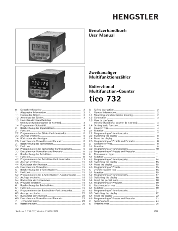 Hengstler tico 732 User Manual | Manualzz