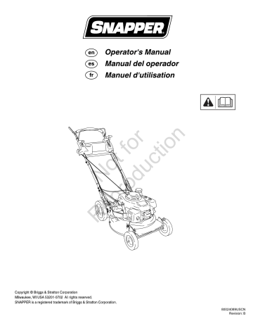 Snapper 7800849 Commercial Walk Mowers Operator's Manual | Manualzz