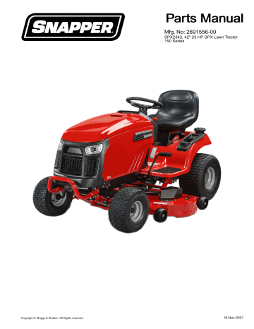 Snapper 2691556 SPX™ Series Riding Mowers Manual | Manualzz
