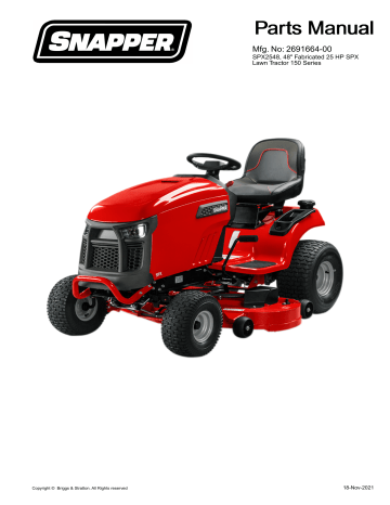 Snapper 2691664 SPX™ Series Riding Mowers Manual | Manualzz