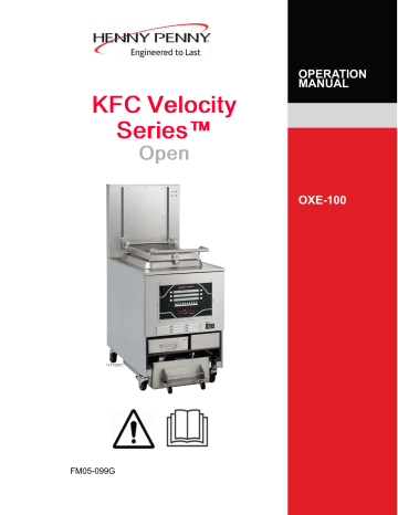 Henny Penny Velocity Series KFC OXE-100 Operation Manual | Manualzz
