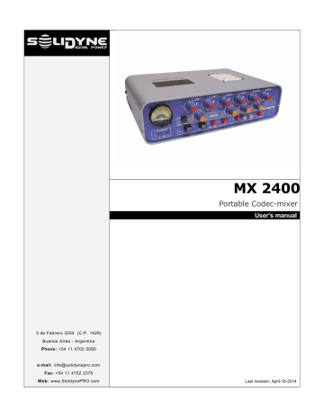 Solidyne MX 2400 User Manual | Manualzz