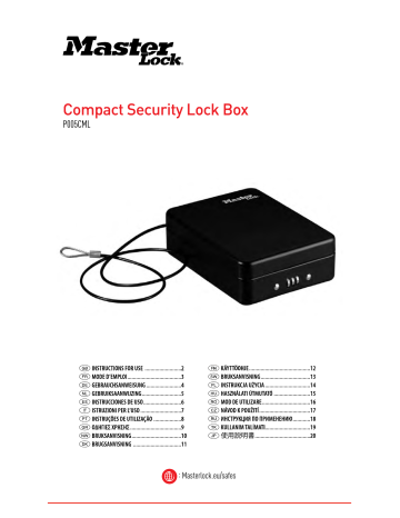Master Lock P005CML Instructions For Use Manual | Manualzz