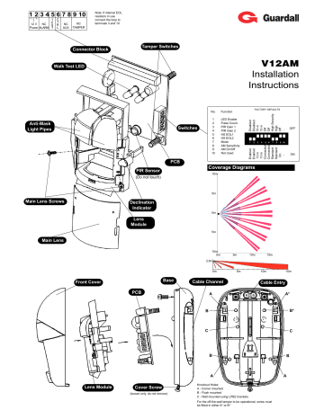 Guardall V12AM Installation Instructions | Manualzz