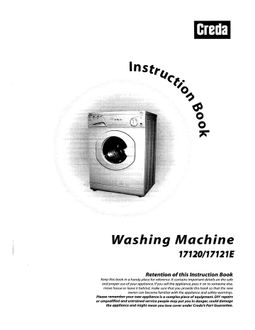 Creda 17120/17121E Washing Machine Instruction Book | Manualzz