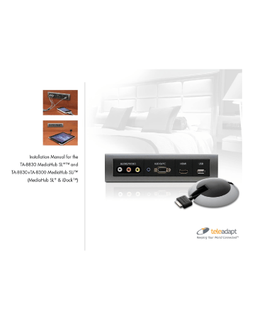 TeleAdapt TA-8300 MediaHub SLi Installation Manual | Manualzz