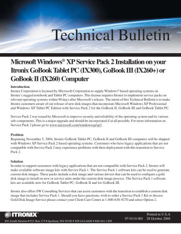 Itronix GoBook II Software Installation Manual | Manualzz