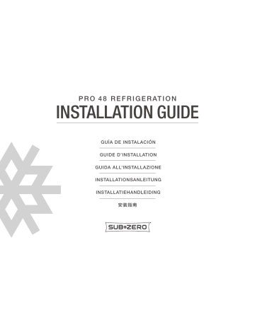 Sub-Zero PRO 48 Installation Manual | Manualzz