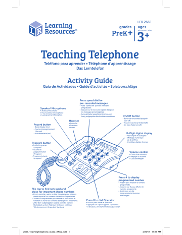 Learning Resources Teaching telephone Activity Manual | Manualzz