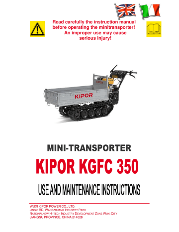 Kipor KGFC 350 Use And Maintenance Instructions | Manualzz