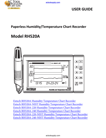 Extech Instruments RH520A User Manual | Manualzz