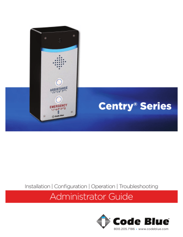 Code Blue Centry Series Administrator's Manual | Manualzz