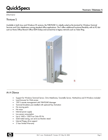 Neoware Neoware e90 - Thin Client Specification | Manualzz