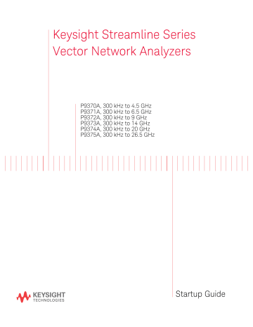 Keysight P9371A, P9373A, Streamline Series Startup Manual | Manualzz