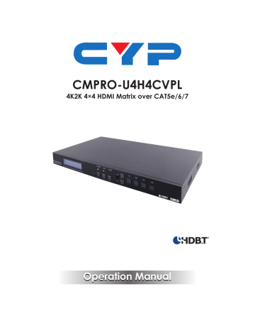 CYP CMPRO-U4H4CVPL Operation Manual | Manualzz