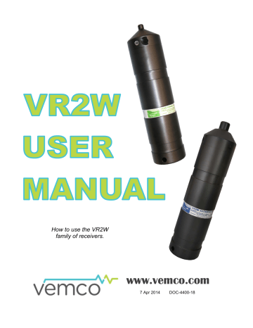 Vemco VR2W User Manual | Manualzz