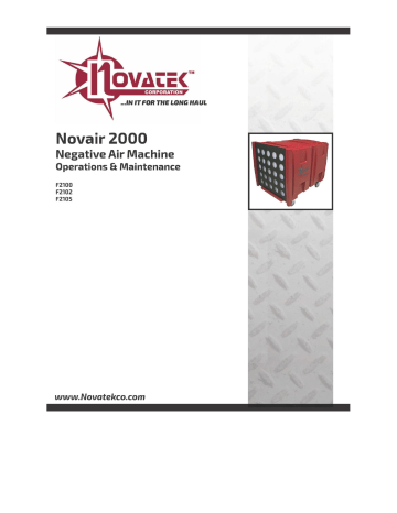 Novatek novair 2000 F2102 Operation & Maintenance Manual | Manualzz