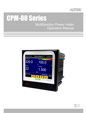 ADTEK CPM-80 Series Operation Manual | Manualzz