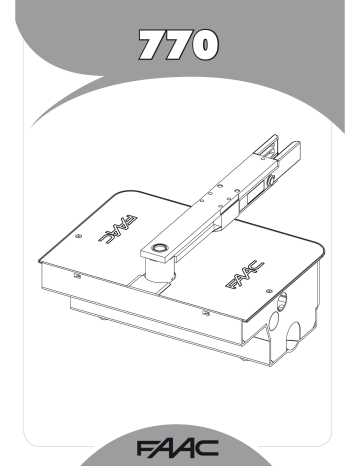 FAAC 770 24V User Manual | Manualzz