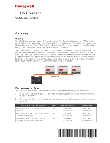 Honeywell LCBS Connect Manual de usuario | Manualzz