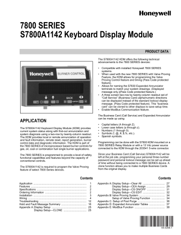 Honeywell 7800 SERIES Manual | Manualzz