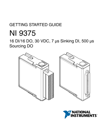 National Instruments NI 9375 Getting Started Manual | Manualzz