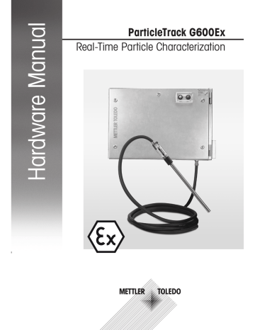 Mettler Toledo ParticleTrack G600Ex Hardware Manual | Manualzz