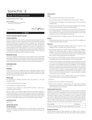 KERR SonicFill 3 Instructions For Use | Manualzz