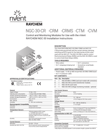 nvent Raychem NGC-30-CR Installation Instructions Manual | Manualzz