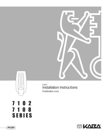 Kaba 7102 series Installation Instructions Manual | Manualzz