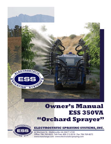 Overview of ESS 350VA32 Air-Assisted Electrostatic Sprayer. ESS 350VA ...