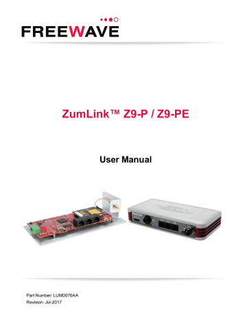 FreeWave ZumLink Z9-P User Manual | Manualzz