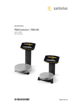 Sartorius PMA.HD - Operating manual, installation Guide, User manual