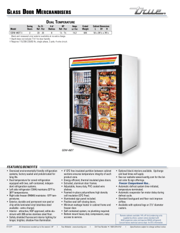 True GDM-49DT Specifications | Manualzz
