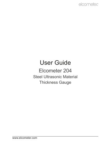 Elcometer 204 User Manual | Manualzz