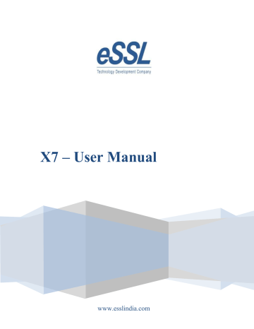 eSSL X7 User Manual | Manualzz
