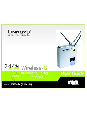 Linksys WRT54GX - Wireless-G Broadband Router User Manual | Manualzz
