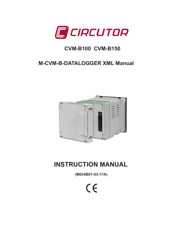 Circutor CVM-B100, M-CVM-B-DATALOGGER Instruction Manual | Manualzz