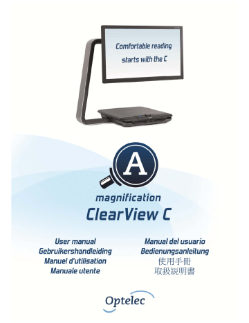 Optelec ClearView C HD, ClearView C One User Manual | Manualzz