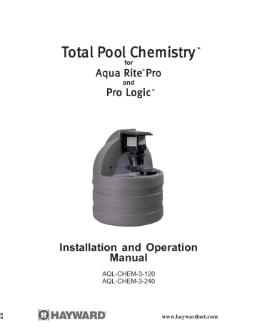 Hayward Pro Logic Installation And Operation Manual | Manualzz