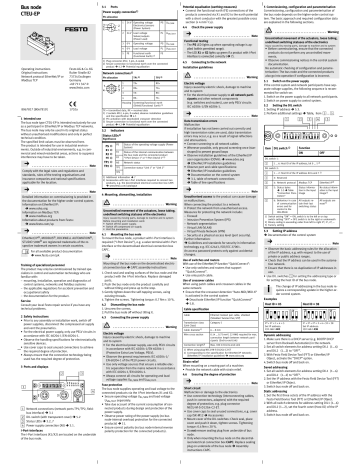 Festo CTEU-EP Original Instructions | Manualzz