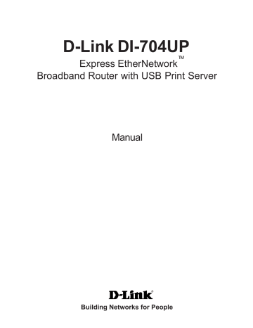 D-Link Express EtherNetwork DI-704UP Manual | Manualzz