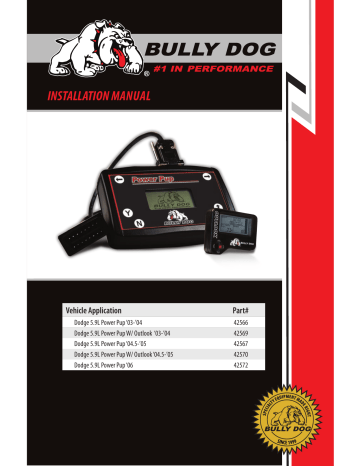 Bully Dog Power Pup Installation Manual | Manualzz